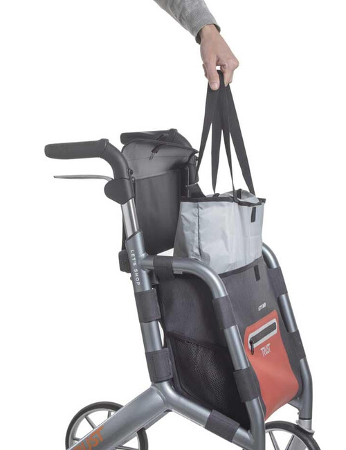 Rollator Mobio Let's Shop avec grand sac de course - Energie Médical