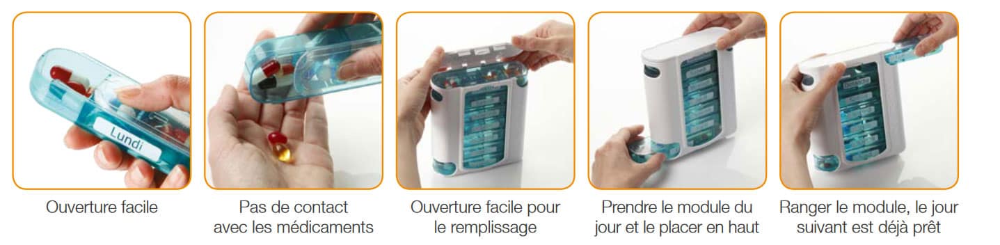 Pilulier Pilbox 7 - Pilulier au meilleur prix - Matériel Médical